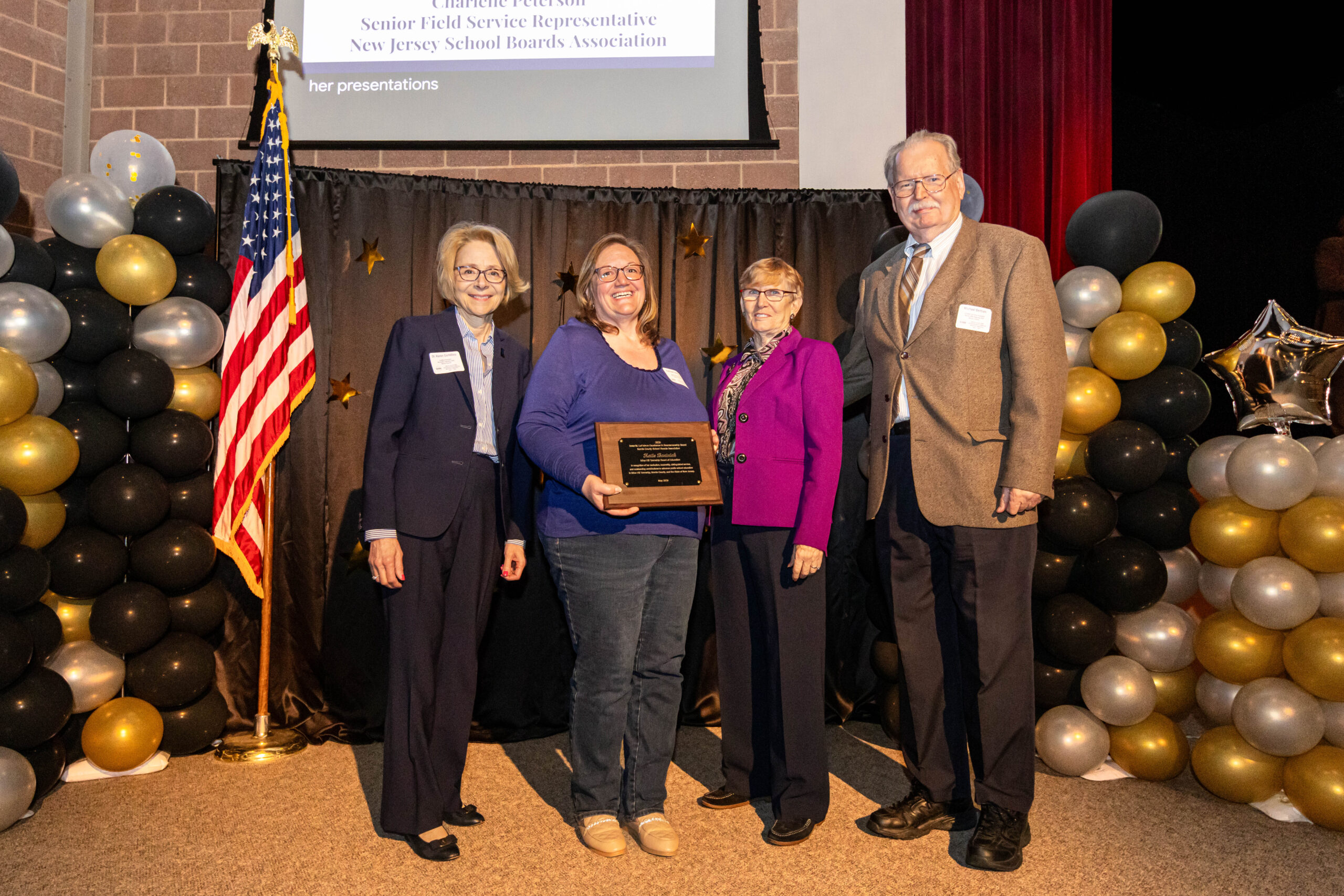 Katie Bartnick of the Mine Hill Township Board of Education Receives ...